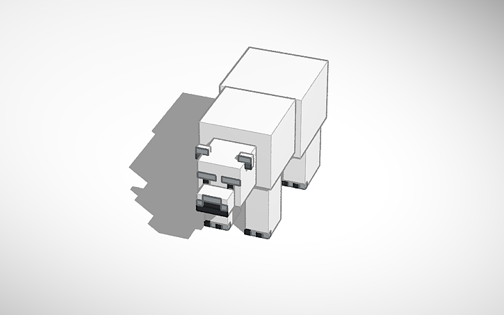 3D design Minecraft polar bear - Tinkercad