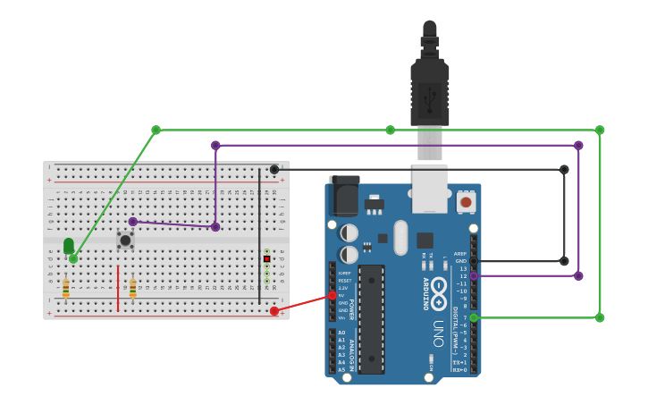 Circuit design Led-Sensor - Tinkercad