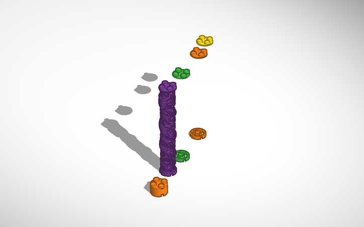 3D design Dragon Pillar Lego 10 high | Tinkercad