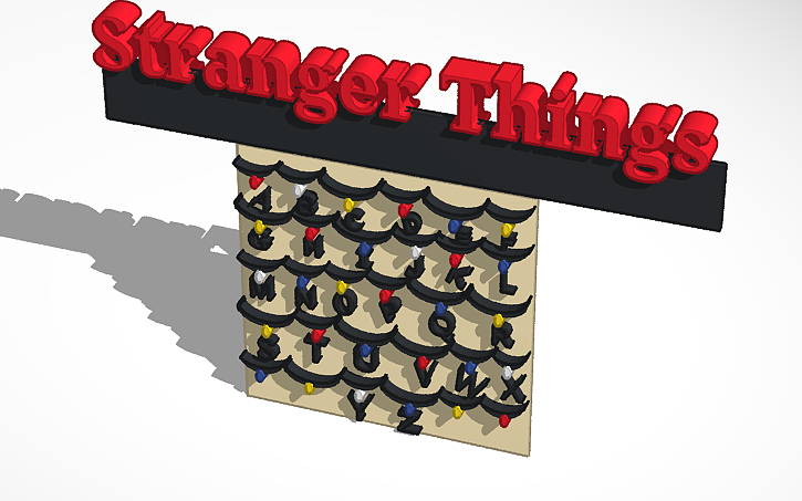 3D design stranger things wall - Tinkercad