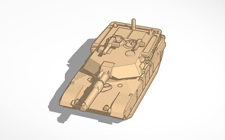 3D design M1 Abrams - Tinkercad