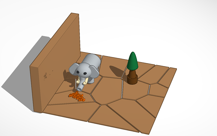 3D design elephant - Tinkercad