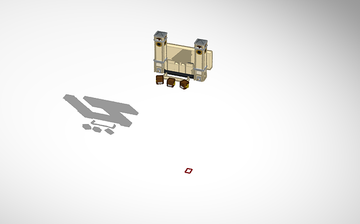 3D design tilted tower wall defence | Tinkercad