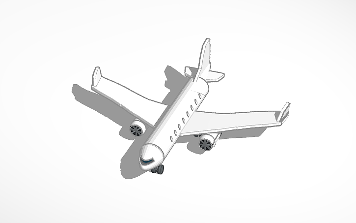 3D design Airplane Digital Model - Tinkercad