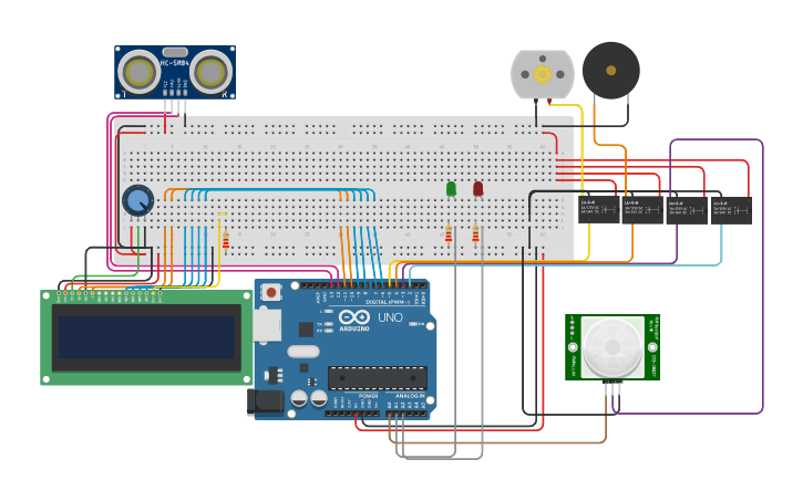 Circuit design RELAYS 2 | Tinkercad