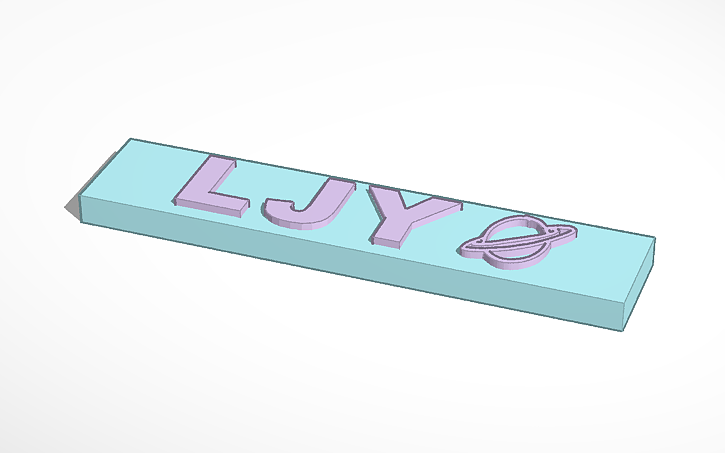 3D design keyring - Tinkercad