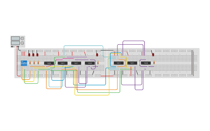 Circuit design Full Adder using Mux - Tinkercad