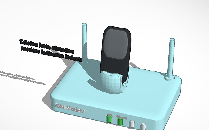 3D design GSM-Modem - Tinkercad