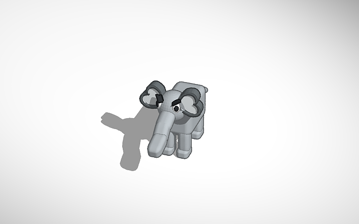 3D design Elephant - Tinkercad