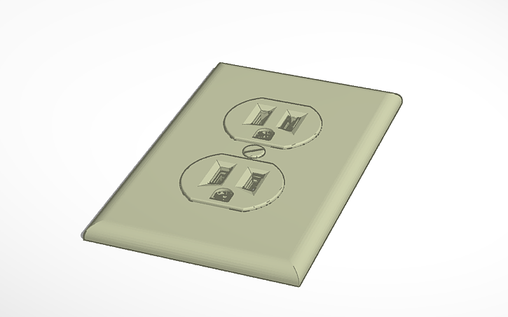 3D design Wall Socket Plug Panel - Tinkercad