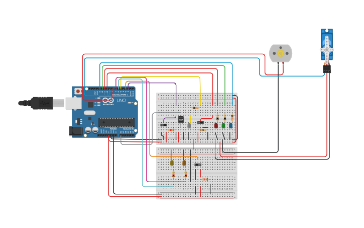 Circuit design Proyecto Aire acondicionado - Tinkercad