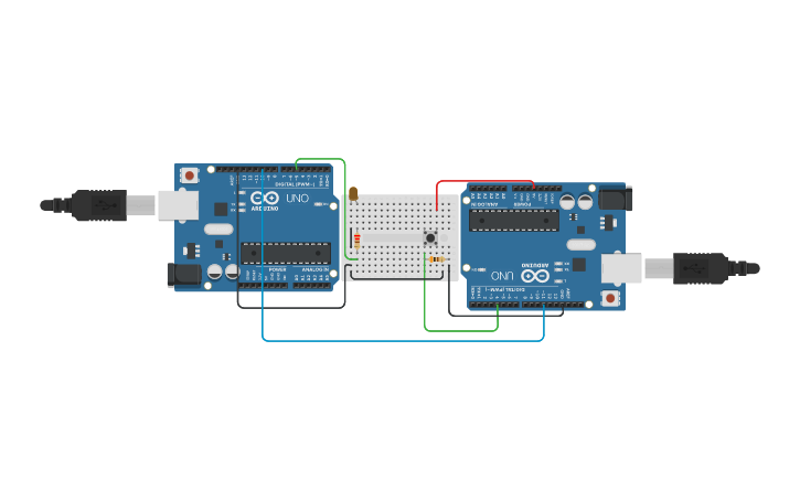 Circuit design RX-TX1 - Tinkercad