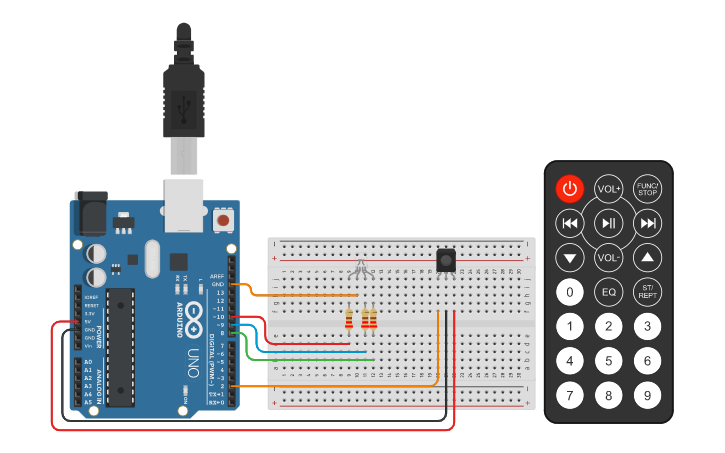 Circuit design PETA 3.1: INFRARED RADIATION | Tinkercad