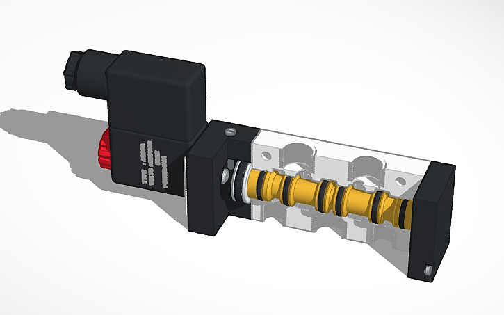 3D design Solenoid Valve - Tinkercad