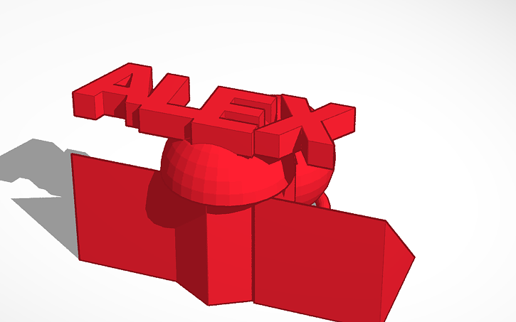 3D design Alex Logo | Tinkercad