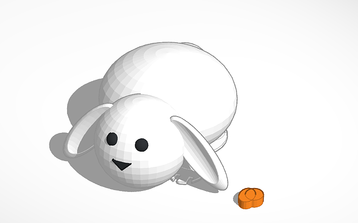 3D design big Rabbit - Tinkercad