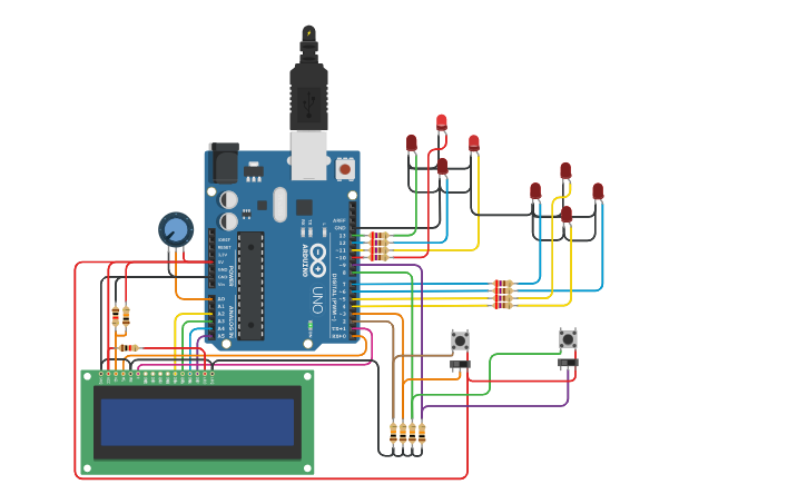 Circuit design eXERCICIO 1 MOTOR PASSO | Tinkercad