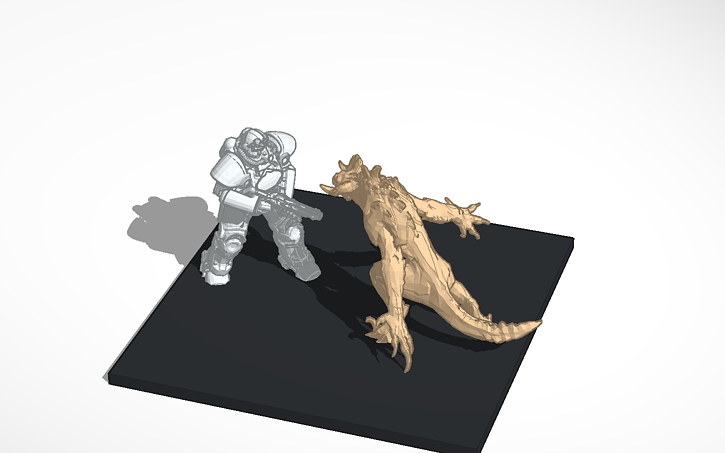 3D design Deathclaw vs VaultBoy | Tinkercad