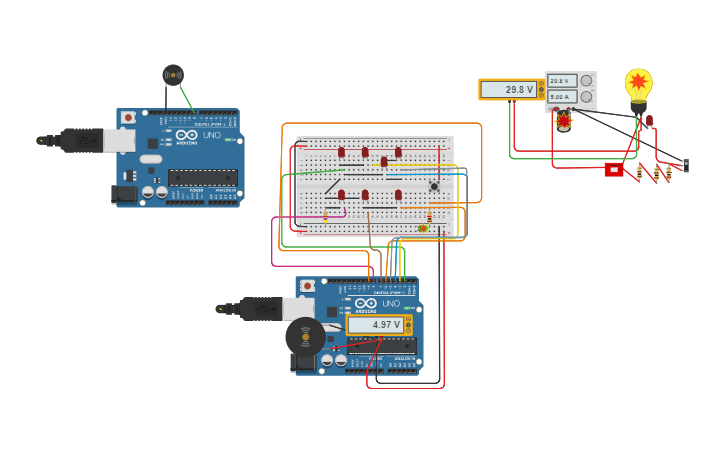 Circuit design MANUAL MAKER - Dado Eletrônico | Tinkercad
