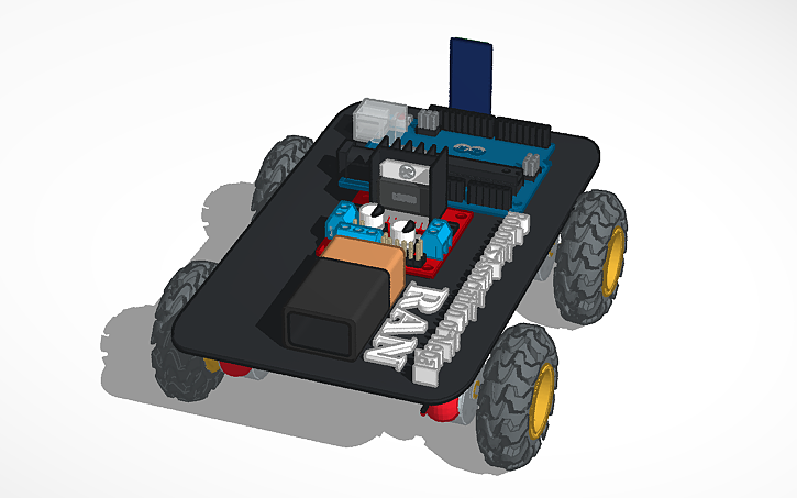 3D design bluetooth_controlled_car - Tinkercad