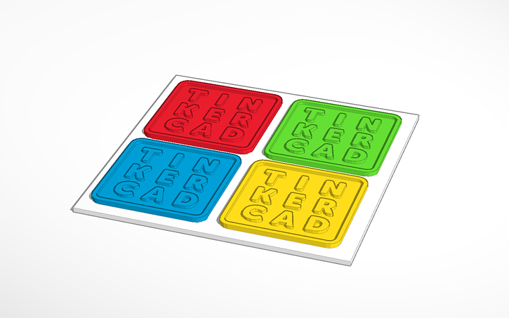 3D design Microsoft logo (With Tinkercad Symbols) - Tinkercad