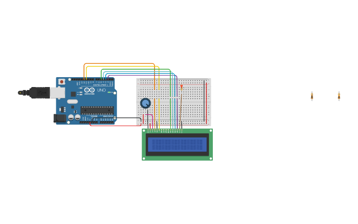 Circuit design LCD - Animated Character - Tinkercad