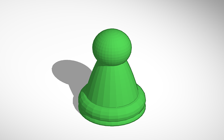 3D design game board peice - Tinkercad