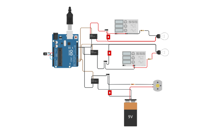 Circuit design Basic home light control using IOT - Tinkercad