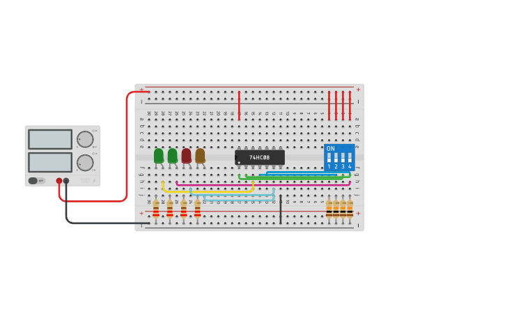 Circuit Design Circuito Combinacional Tinkercad