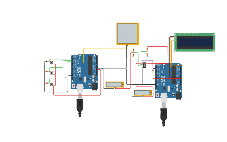 Circuit design ENCRYPTED SIGNAL TRANSMISSION - Tinkercad