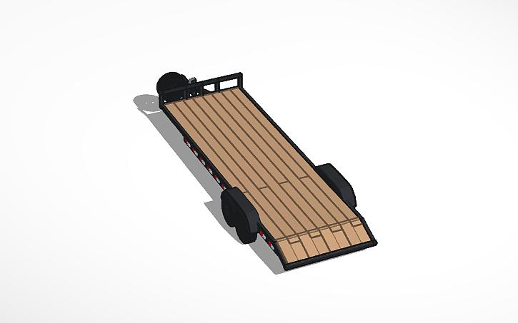 3D design Gooseneck Trailer - Tinkercad