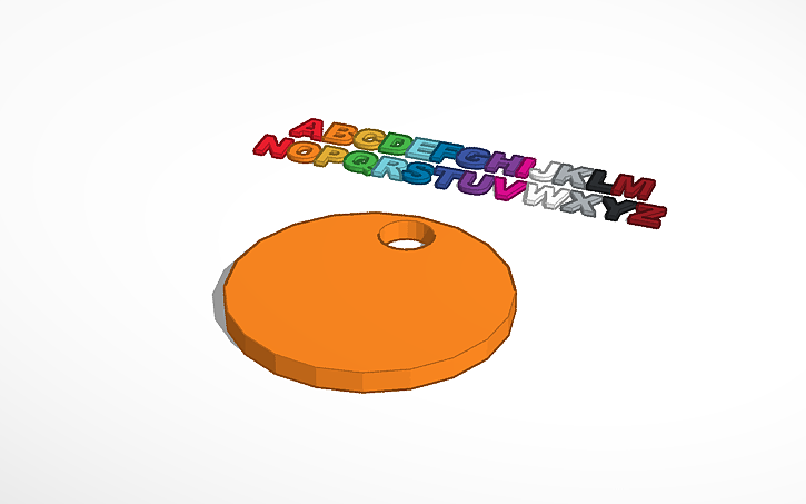 3D design Keyring DIY - Tinkercad
