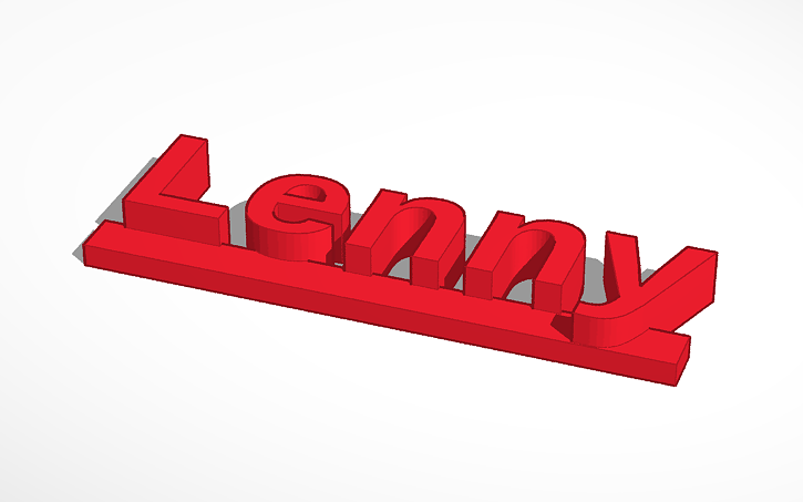 3D design Lenny Nametag | Tinkercad