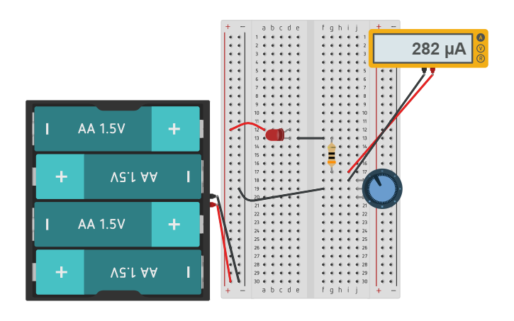 Circuit design Current Flow | Tinkercad