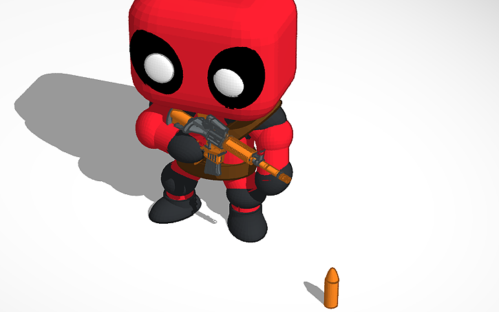 3D design Deadpool funko with AR | Tinkercad