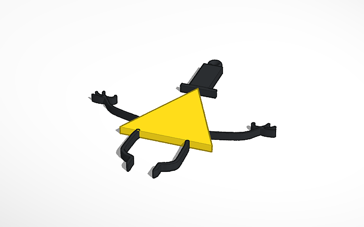 3D design Bill Cipher keychain - Tinkercad
