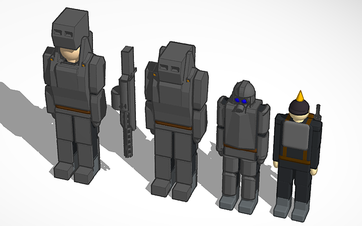 3D design Casket class power armor (Saxon empire) - Tinkercad