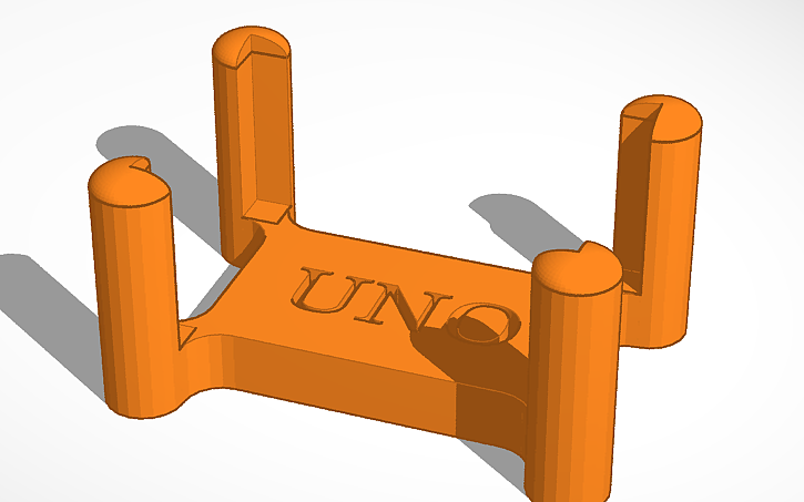 3D design UNO card stack holder - Tinkercad