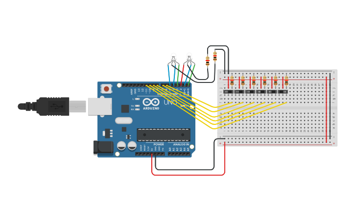 Circuit design arduino rgb leds - Tinkercad