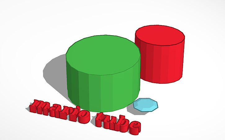 3D design mario tube - Tinkercad