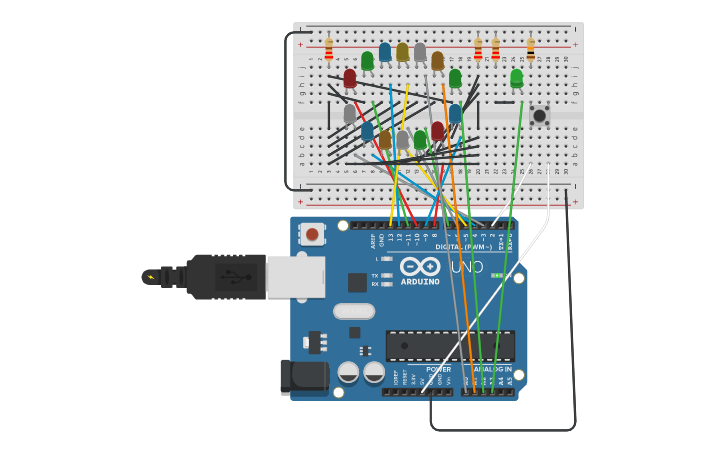 Circuit design Roleta(SIMPLES) - Tinkercad