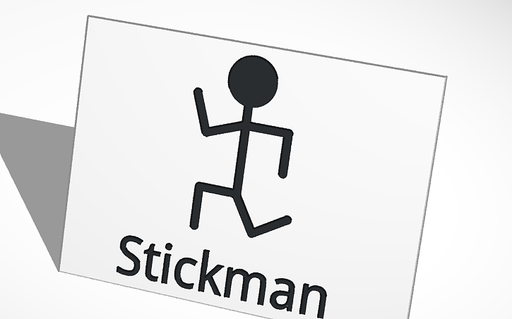 3D design Stickman - Tinkercad