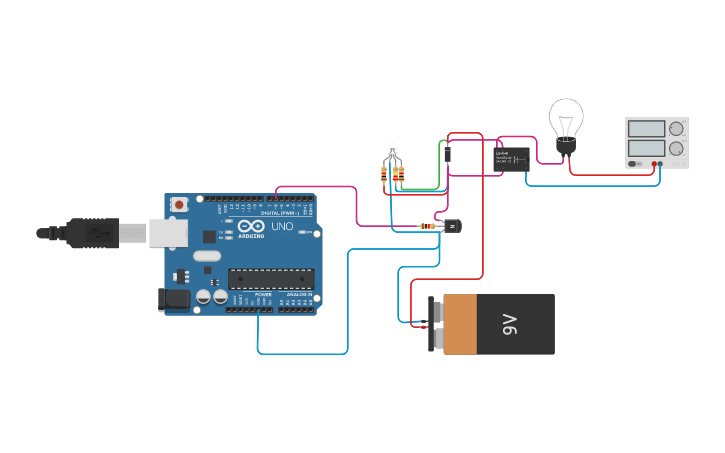 Circuit design Relay - Tinkercad