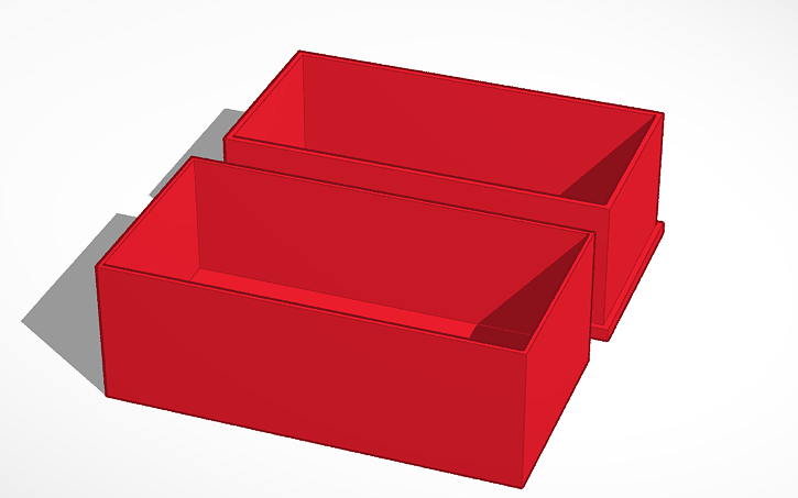3D design 3x6cm box with lid - Tinkercad