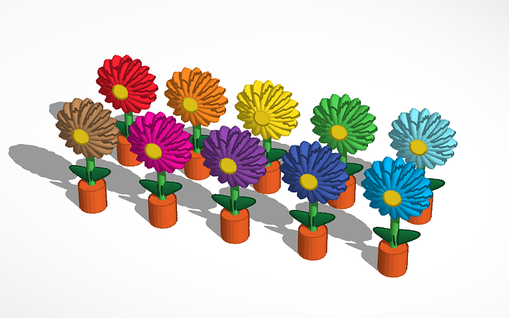 3D design flower - Tinkercad