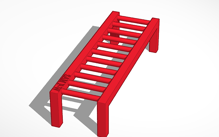 3D design monkey bars - Tinkercad