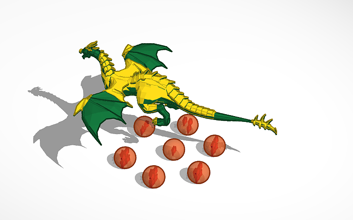 3D design Dragon ball - Tinkercad