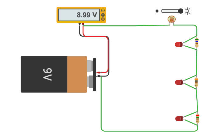 Circuit design Voltage Divider | Tinkercad