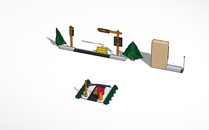 3D design Smart traffic light system - Tinkercad