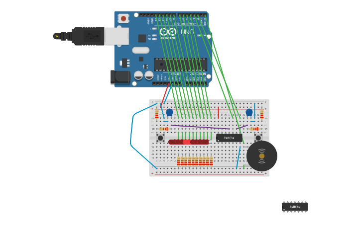 Circuit Design L2 8 Эксперимент «Перетягивание каната Tinkercad